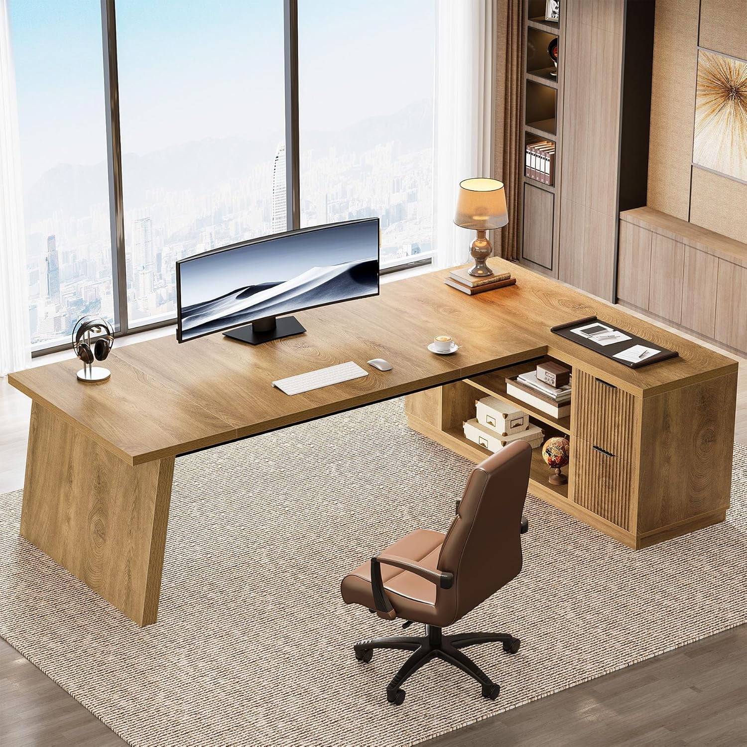 Click here for Tribesigns 78-Inch L-Shaped Executive Desk  Large... prices