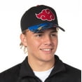 Naruto Shippuden Akatsuki Red Cloud Character Bill Adjustable Snapback ...