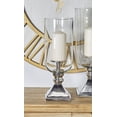 DecMode Silver Aluminum Pillar Hurricane Lamp - Walmart.com