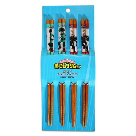 My Hero Academia Deku & Bakugo Wooden Chop Stick Set | Set of 4 pairs ...