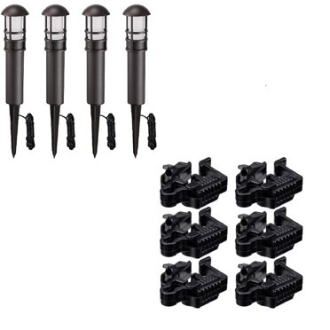 LEONLITE 18 Pack LED Landscape Pathway Light, 12-24V Low Voltage Side ...