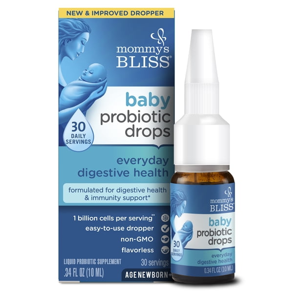 Mommy's Bliss Probiotic Drops, Everyday Use, Newborn+, .34 Fl Oz ...