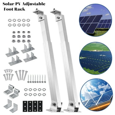 AIMS Power Adjustable Solar Panel Pole Mount Bracket - Fits 2 Panels up ...
