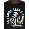Humor Men's and Big Men's Do I Look Like I Care Skeleton Graphic Tee ...