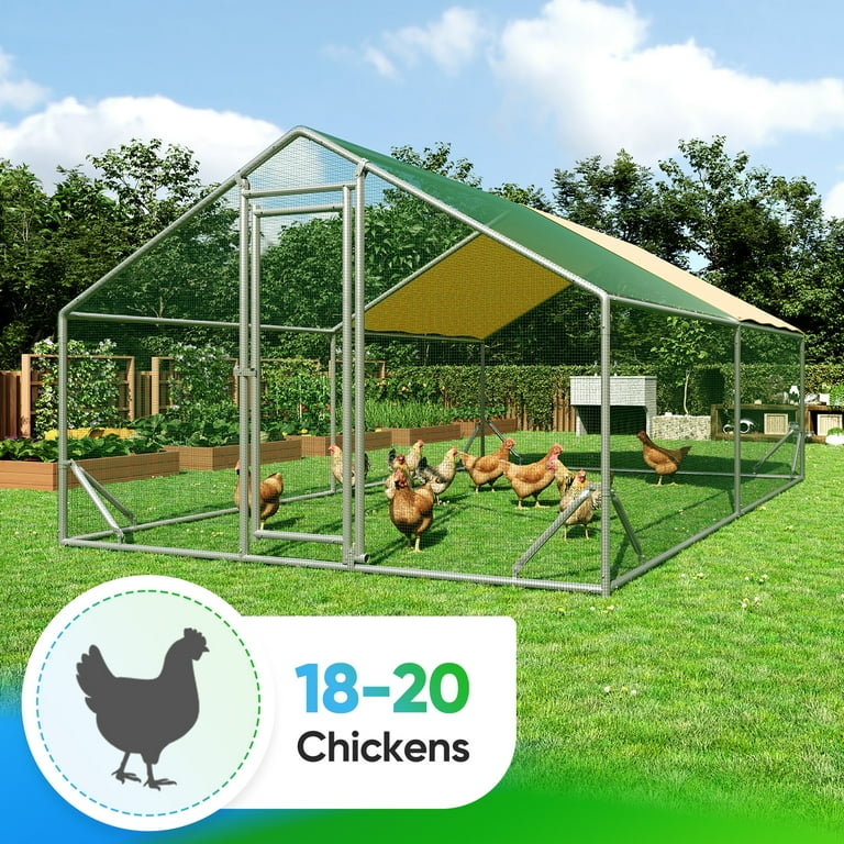 Large Walk In Chicken Pen Quictent Large Walk-In Chicken Coop & Run ...