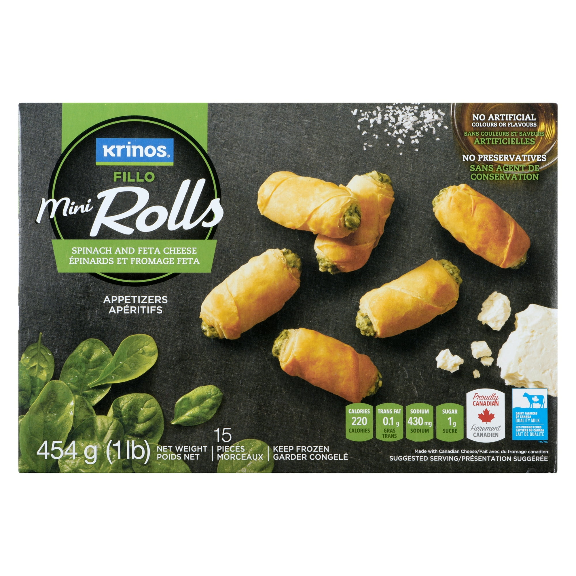 Click here for Krinos Mini Rolls Spinach And Cheese  Cook From Fr... prices