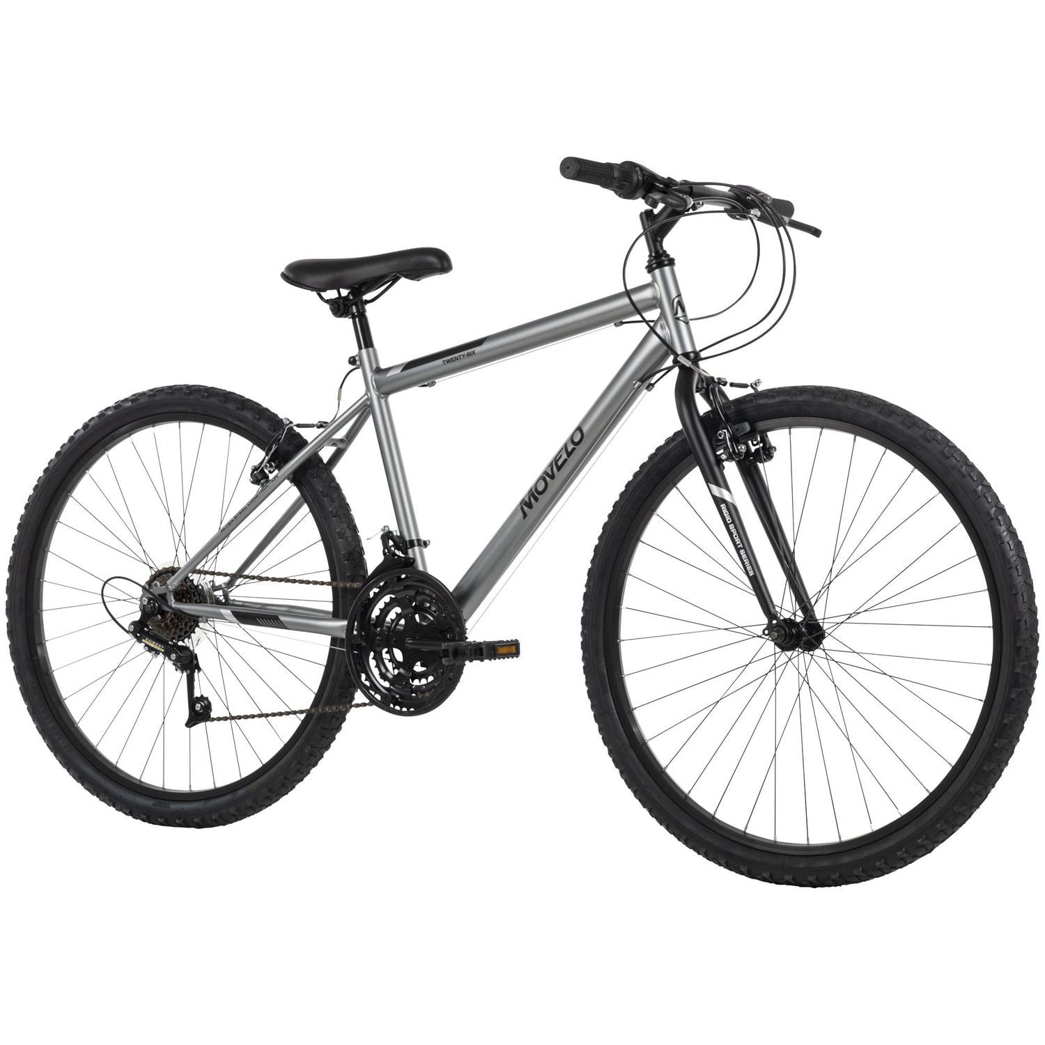Movelo Algonquin 26-inch Mountain Bike for Men, 18-Speed, Grey, Ages 13 ...