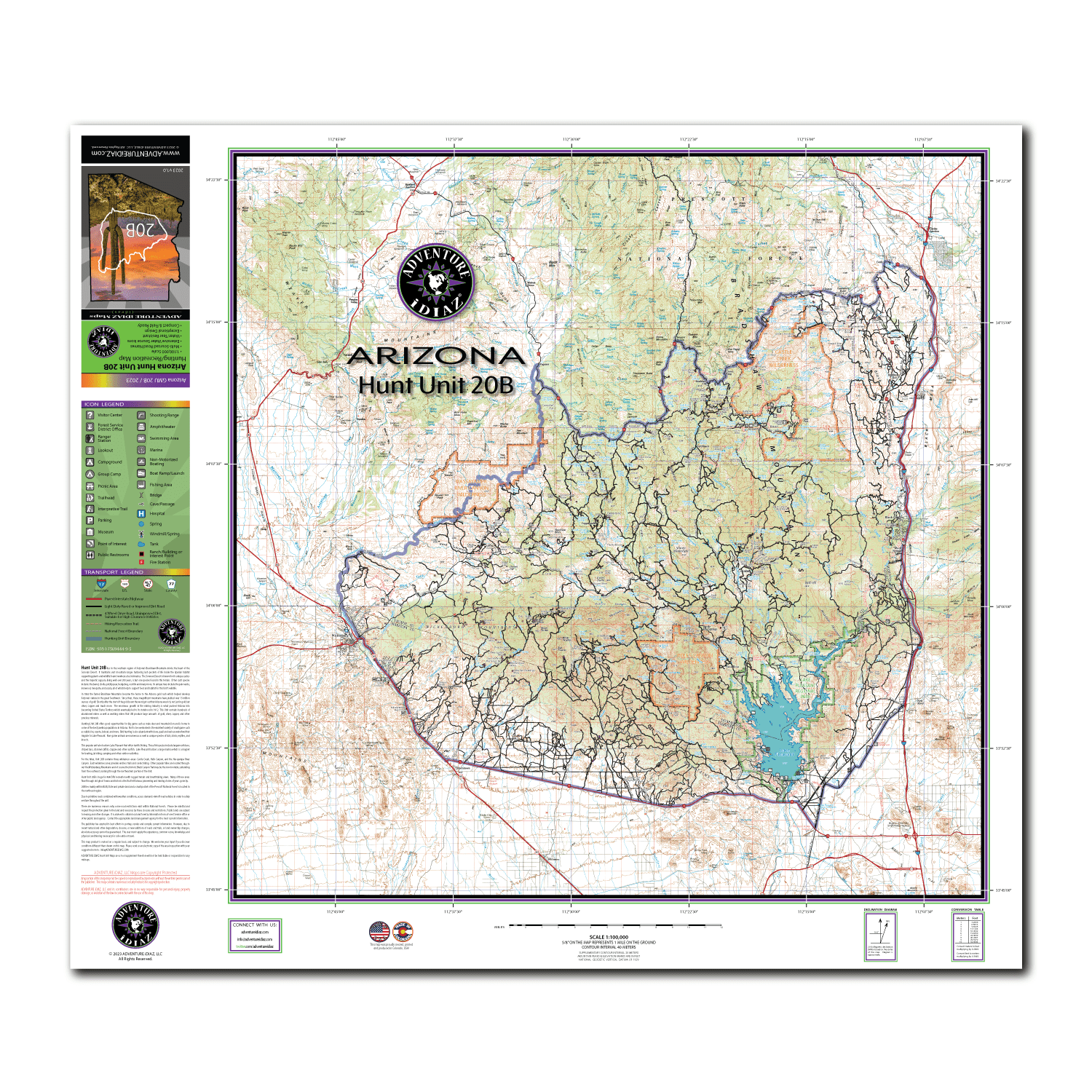 ADVENTURE iDIAZ - Arizona Hunt Unit 20B Map - Australia | Ubuy