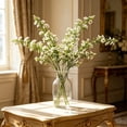 Artificial Spring Plum Blossom Bouquet, Faux Floral Arrangement for ...