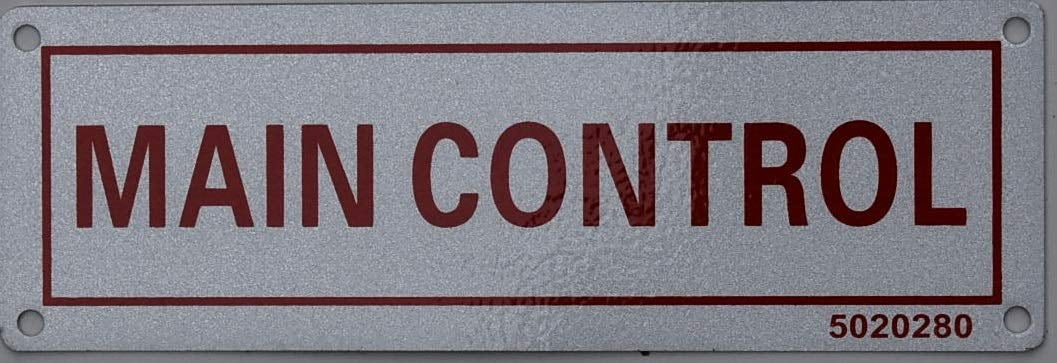 Main Control Sign (White, Reflective !!, Aluminium 2X6)(ref-2022-4 ...