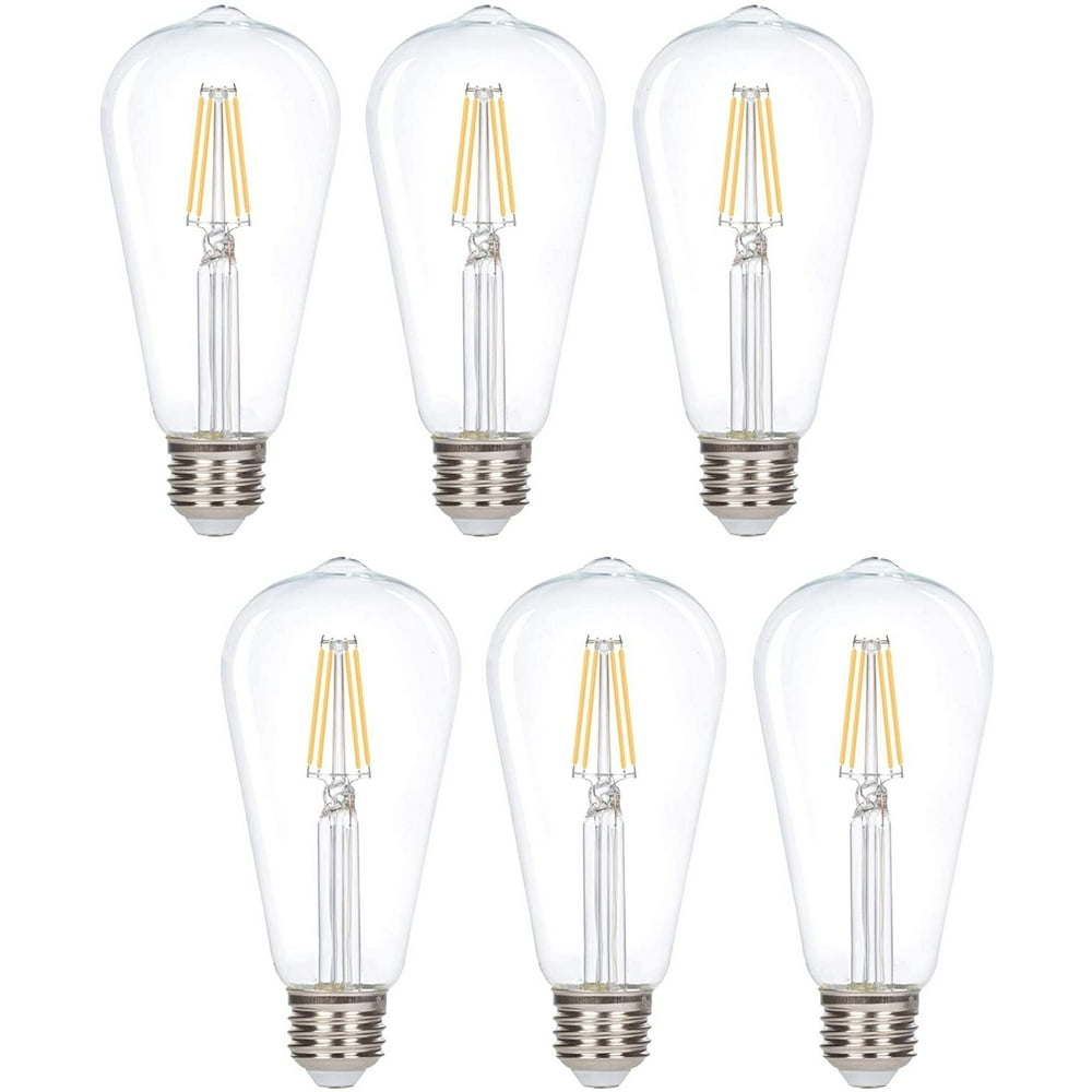 Simba Lighting LED Edison ST21 6W 60W Equivalent Light Bulbs 120V ...