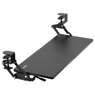 VIVO Height Adjustable Clamp-on Computer Keyboard Tray with Storage ...