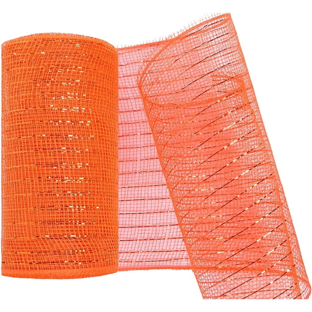 Deco Mesh 5.9 Inch x 30 Feet Decor Mesh Ribbon with Metallic Foil Deco ...