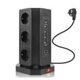 Vertical Power Strip Electrical Tower Outlet Socket USB Type C Cable ...