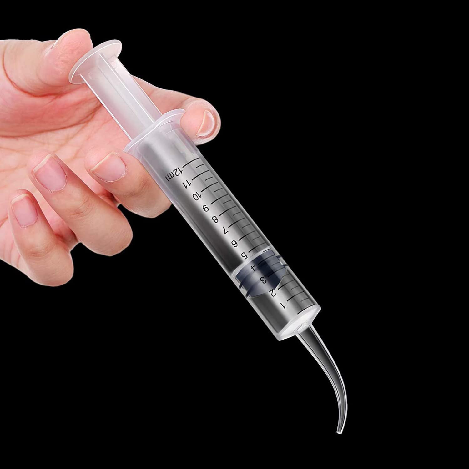 5 uds Jeringa de punta curva JM Jeringa de goma de silicona 12 ml ...