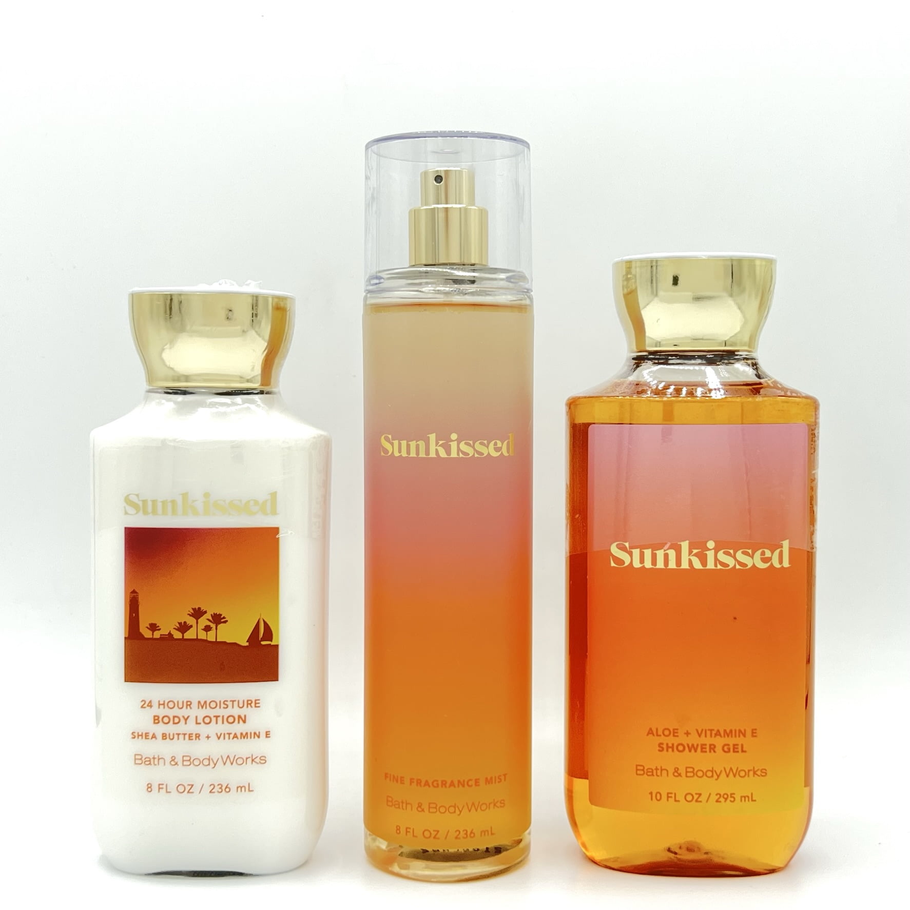 Bath & Body Works Sunkissed 8oz Body Lotion, 8oz Fine Fragrance Mist ...
