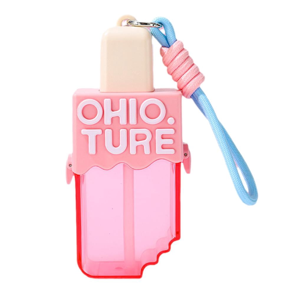 450ML Plastic Water Bottles Cute Straw Cups Ice Cream Cup Popsicle S6R0 ...