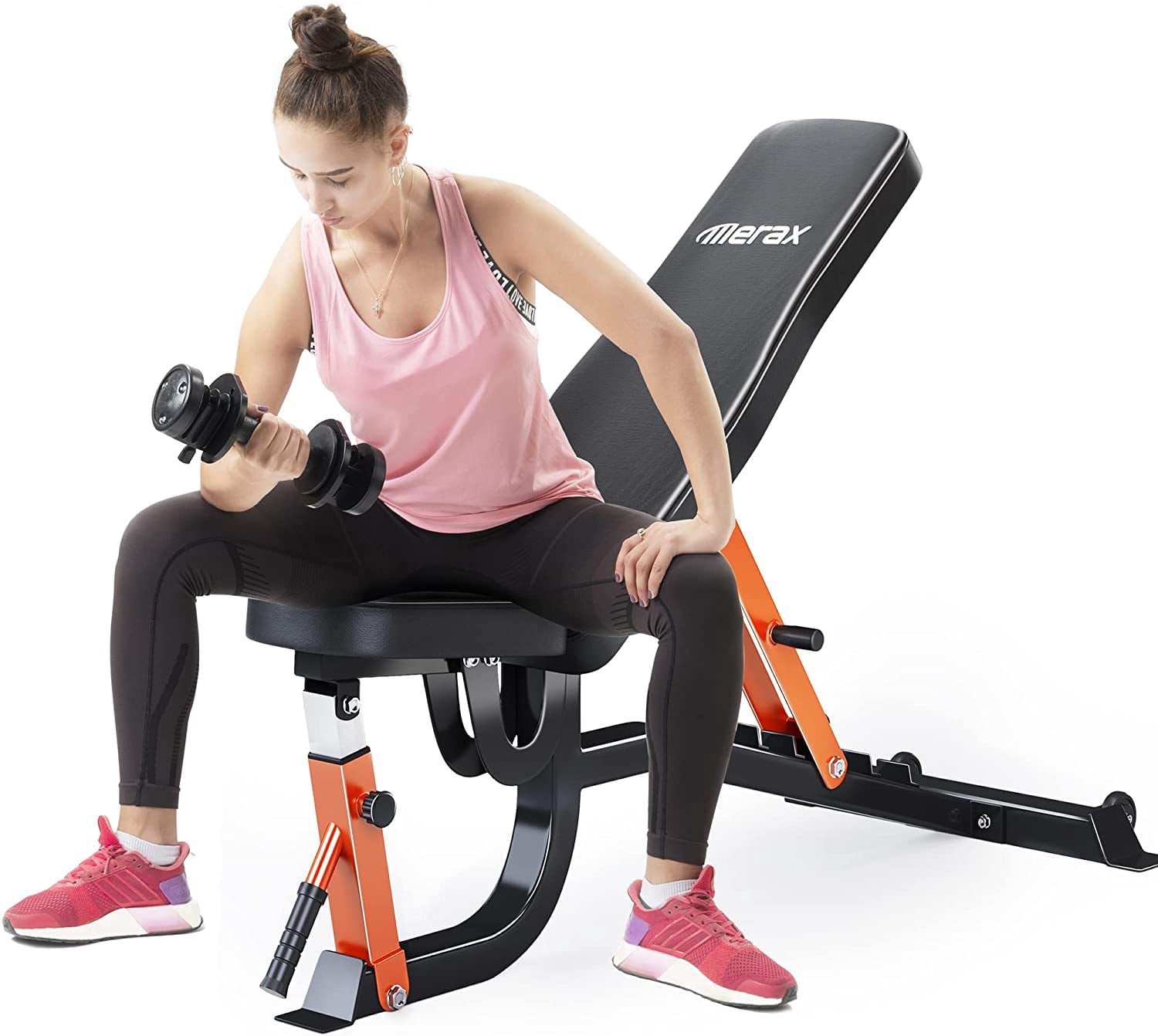 HLAiLL Adjustable Weight Bench - 6 Position Incline Decline Utility ...