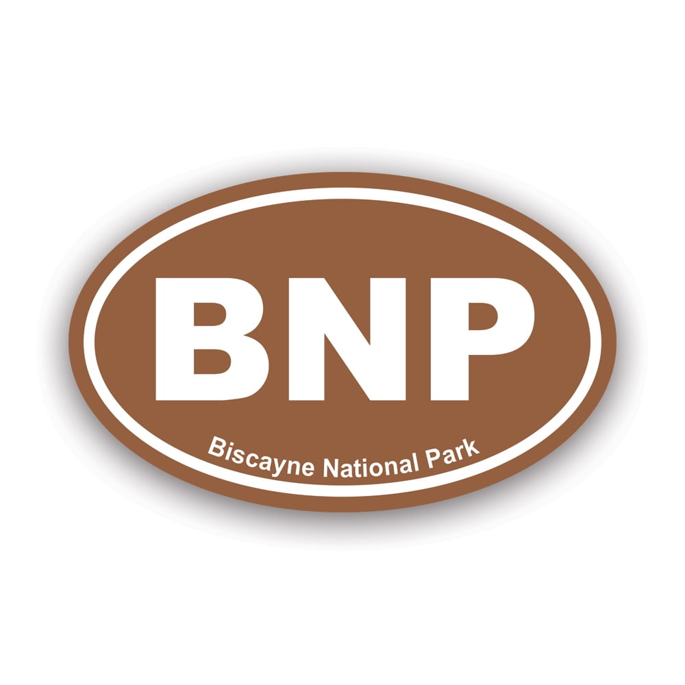 Biscayne National Park Brown Oval Sticker Decal - Self Adhesive Vinyl ...