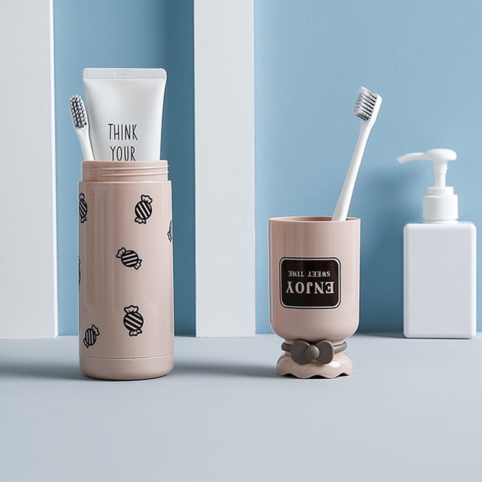 DoubleYi Toothbrush Storage Box Storage with Cover Convenient ...