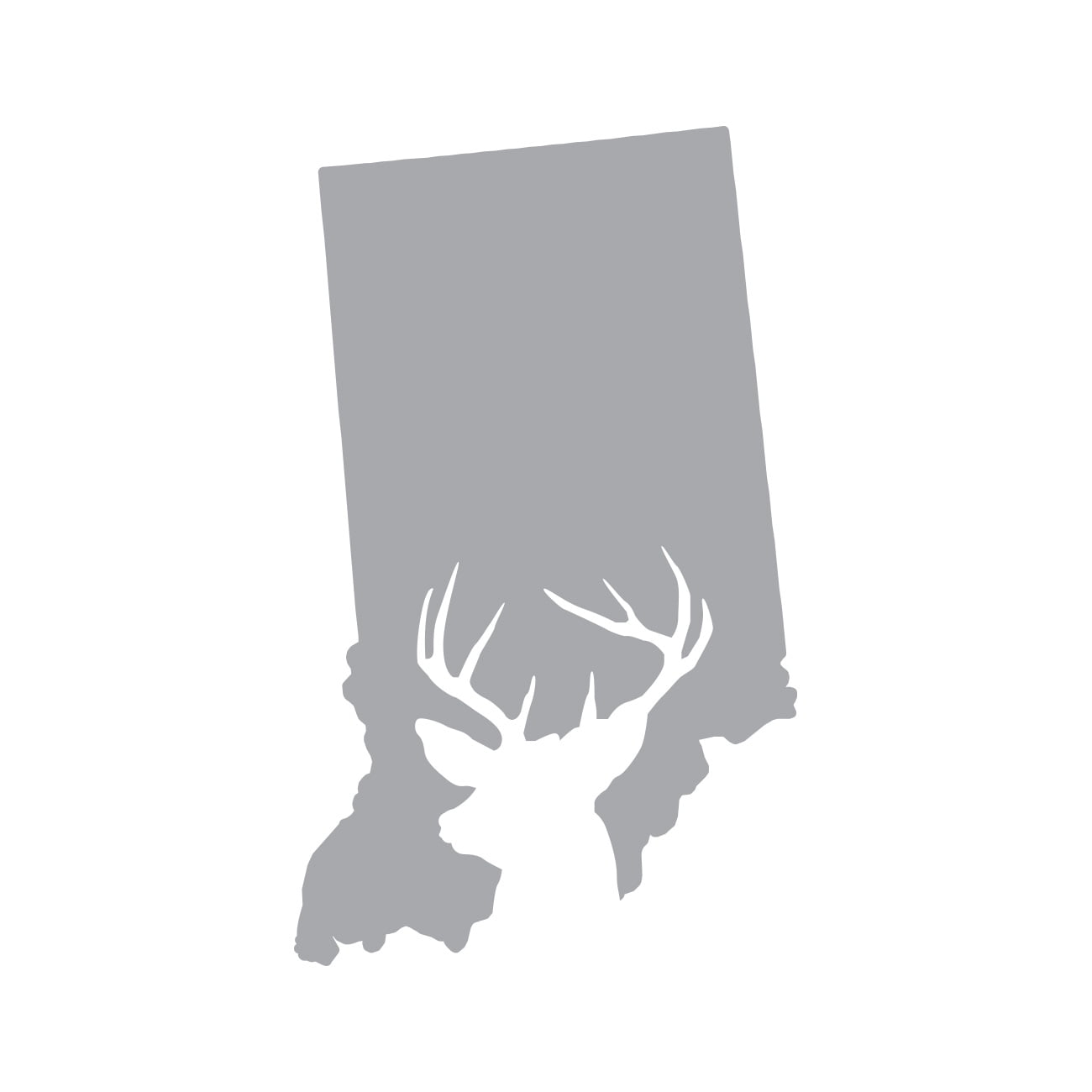 Indiana Deer State Sticker Decal Die Cut - Self Adhesive Vinyl ...