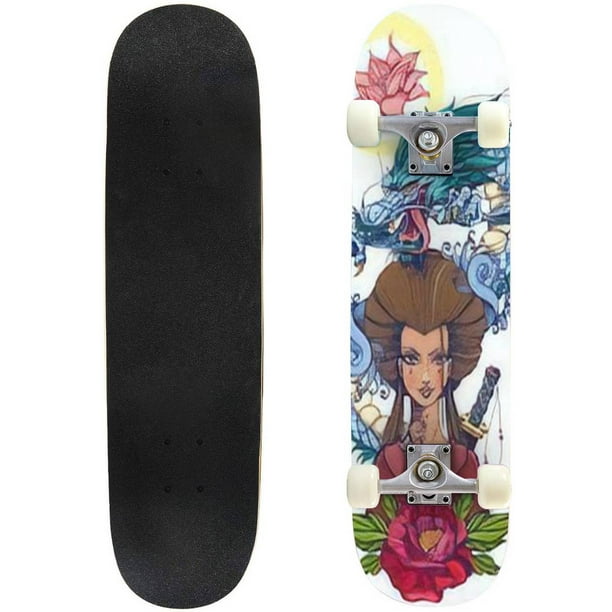 Asian woman with magnificent hair in a red kimono Girl samurai Outdoor ...