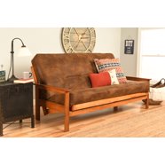 Albany Futon with storage in Rustic Walnut Finish, Multiple Colors ...