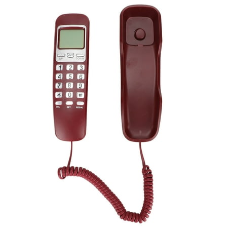 Wall Mountable Telephone, Flash function Classic Style Corded Phone Ringer Sound Selectable KX ...