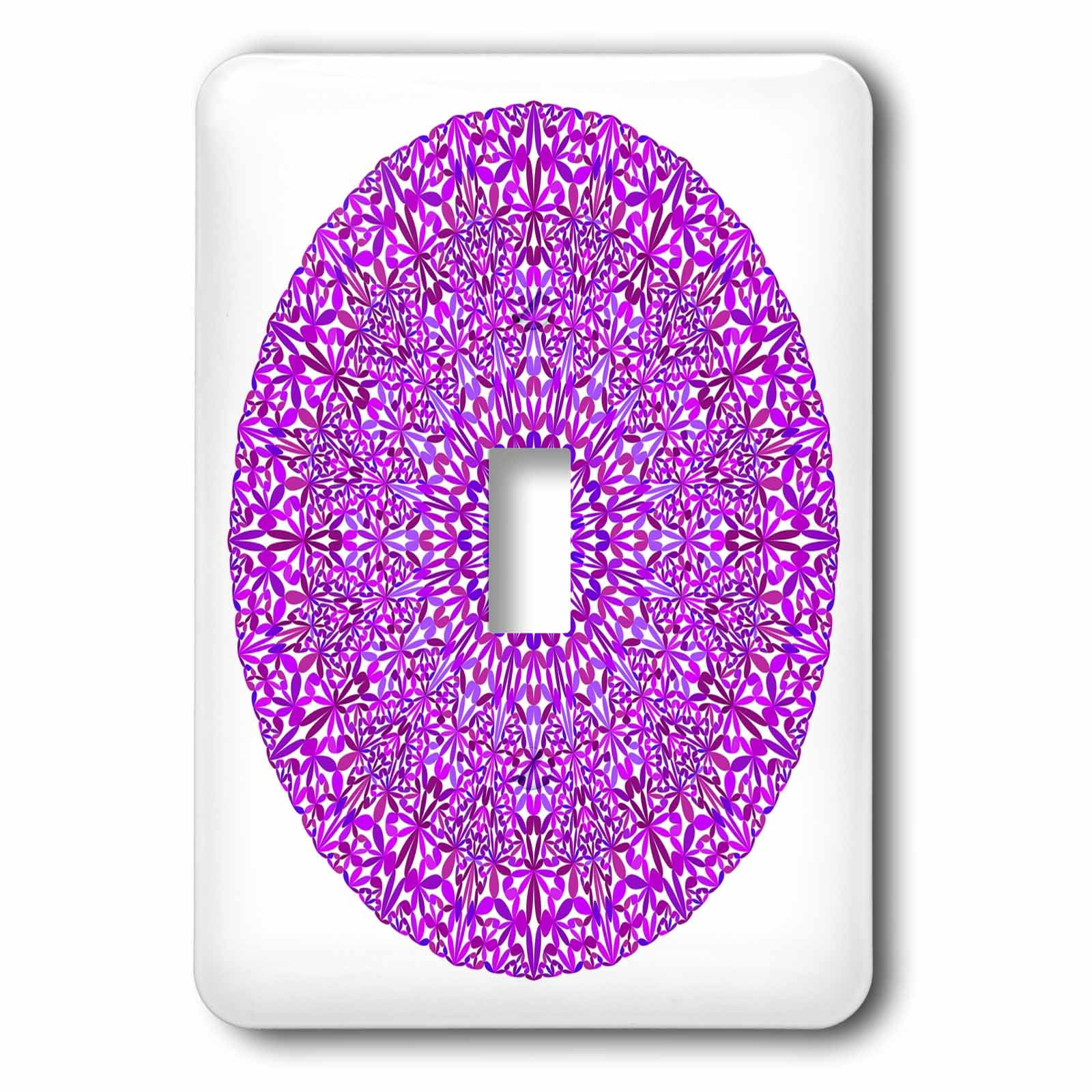 3dRose Purple Floral Mandala Disc - abstract geometry in boho style ...