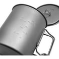 TOAKS, Camping Cook Pot, 750ml Titanium with Foldable Handles, Grey ...