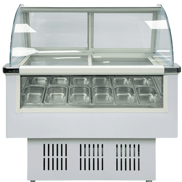 70 in. 12 Tub Ice Cream Dipping Cabinet Display Freezer with Sliding ...