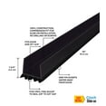 36 in. Black Vinyl CINCH® U-Shape Slide-On Under Door Seal - Walmart.com