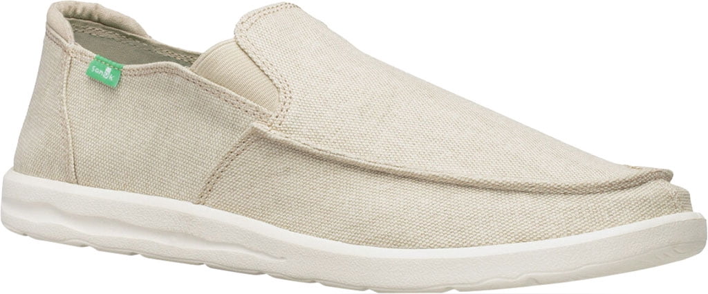 Men's Sanuk Hi Five Slip-On Sneaker Natural Washed Canvas 9.5 M ...