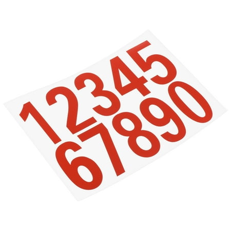 Uxcell Reflective Mailbox Numbers Sticker 0 - 9 Vinyl Self-Adhesive ...