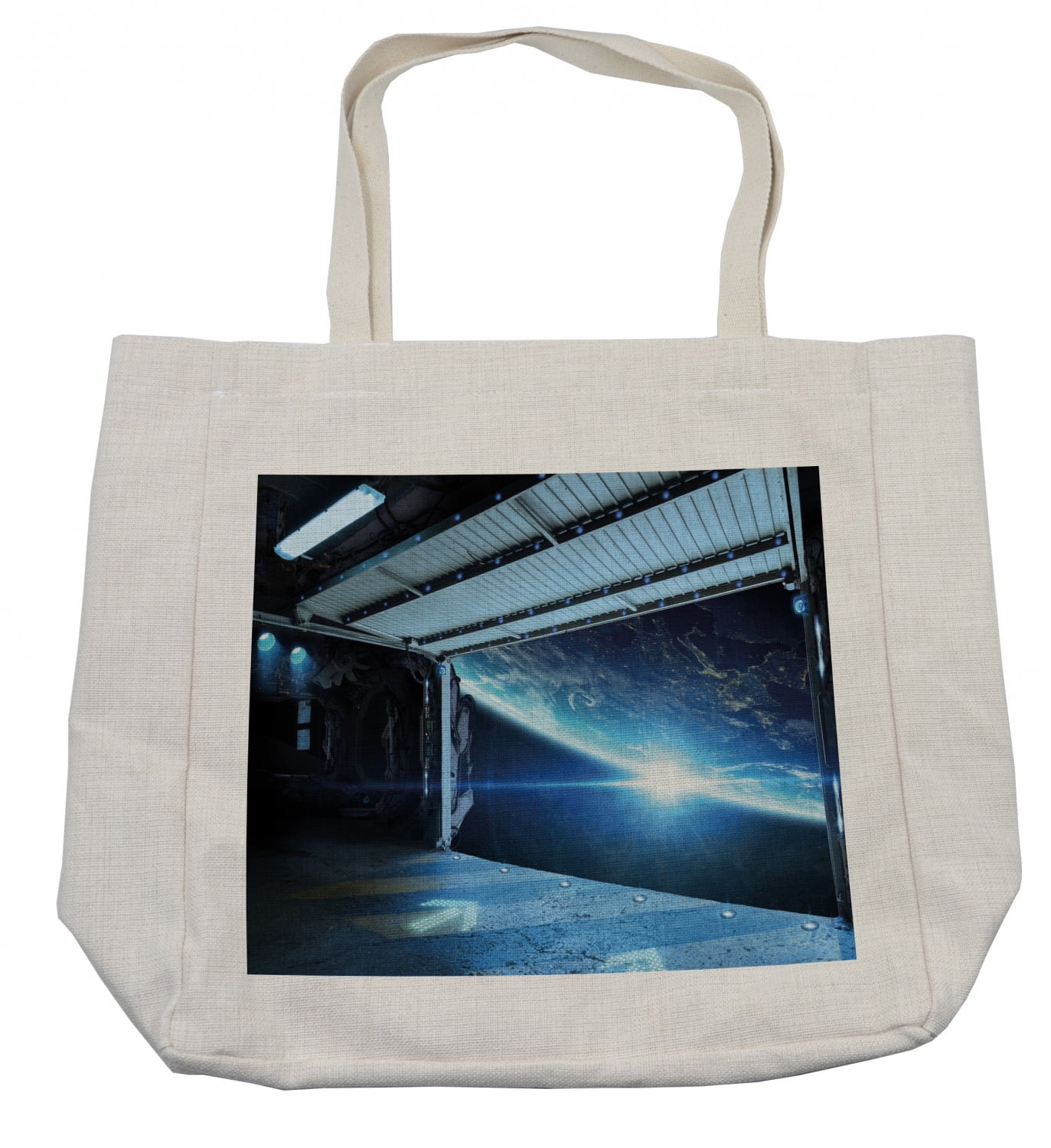 Outer Space Shopping Bag, Interstellar Airlock Shuttle Runway Gate ...