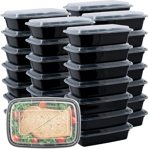 30 Pack Single Compartment Lunch Containers,24 OZ Meal Prep Containers ...
