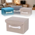 Clothes Storage Box with Lid, Fabric Drawer Organizer for Closet ...
