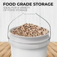 EconoHome 5-Gallon White Bucket with Lid, Food Grade, BPA-Free, Heavy ...