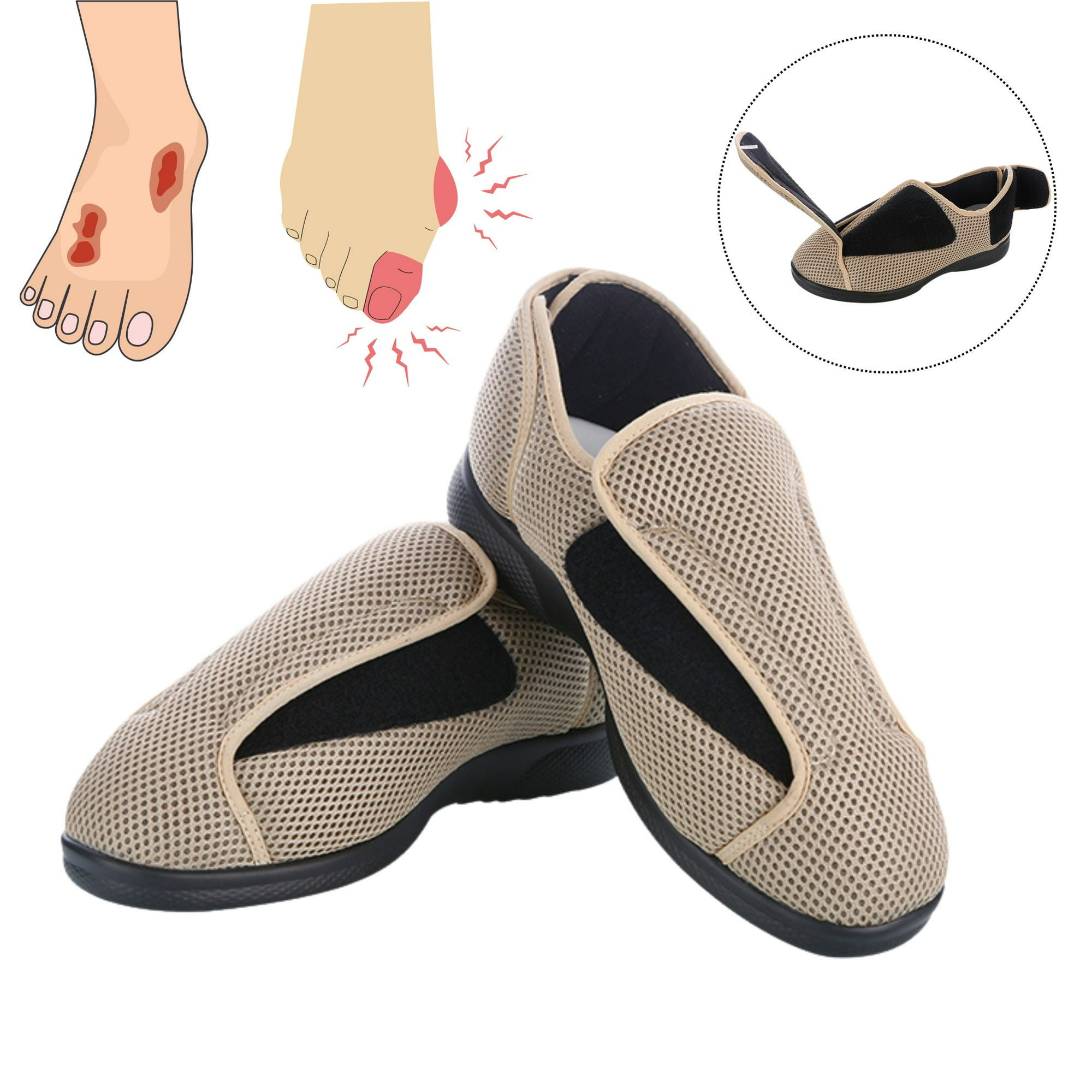 Click here for Diabetic Shoes For Men And Women Extra Wide Adjust... prices