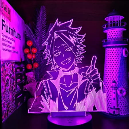 CLYARTPS-My Hero Academia 3D Night Light Denki Kaminari Anime Figure ...