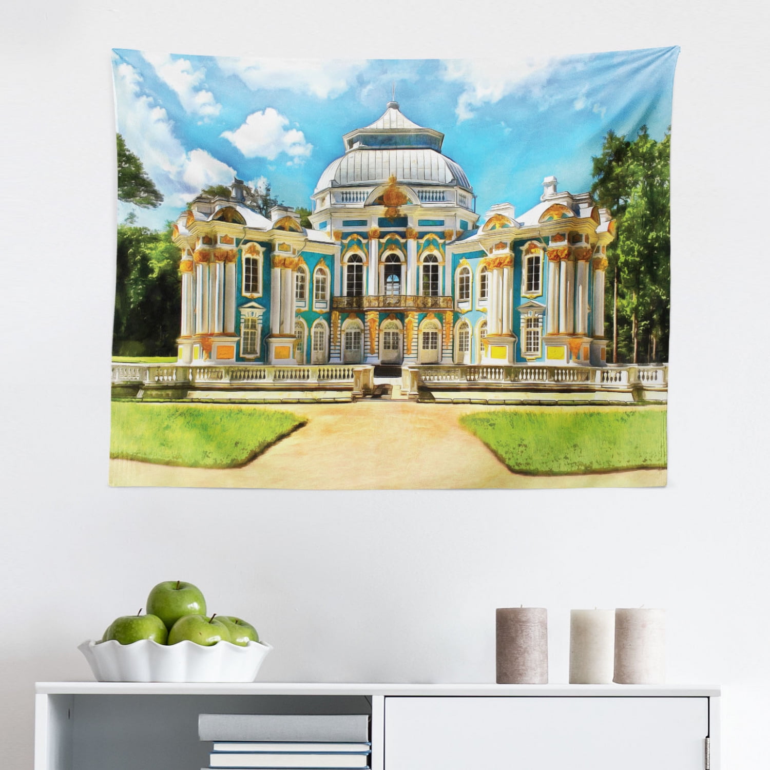 Russian Tapestry, Abstract Skyline Moscow City Line Illustration ...