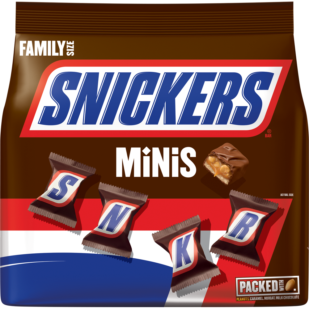 SNICKERS Minis Size Chocolate Candy Bars 18.0-Ounce Family Size Bag ...