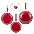 Smart Home 4-Piece Non-Stick Cookware Set in Red - Walmart.com