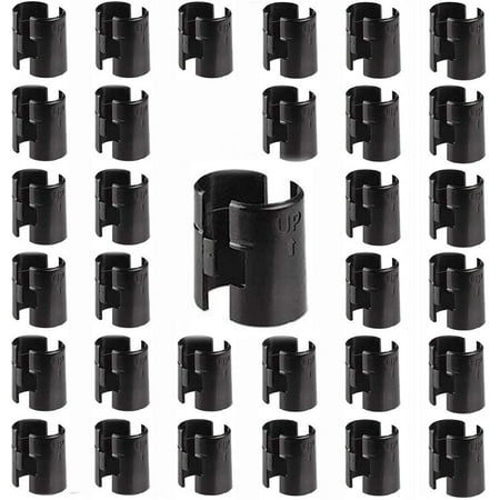 64 Pack/32 Pairs Wire Shelf Clips Plastic Split Sleeves Lock for 1 inch ...