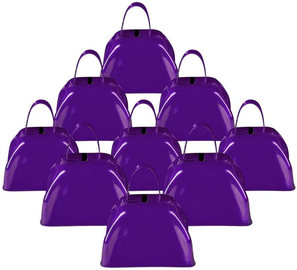 ArtCreativity 3 inch Purple Cowbell Noisemakers Party, 12 Pack ...
