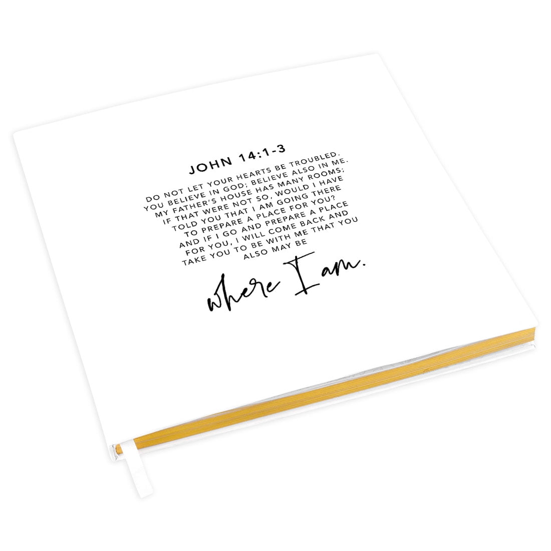 Koyal Wholesale Memorial Biblical Guestbook with Gold Accents, Bible ...