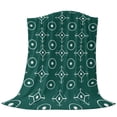 Bohemia Fleece Throw Blanket Abstract Gingham White Circle Traditional ...