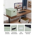 2 Pack File Storage Organizer Box with Lid, Fits Letter and Legal ...