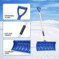 "MoNiBloom Compact Snow Shovel, 21.5"" Aluminium Snow Pusher, D-Grip ...