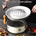 QenASHaing 30 cm Black Iron Grill and Shabu Shabu Pot, Dual-Function ...